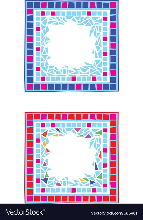 Mosaic Border Royalty Free Vector Image Vectorstock