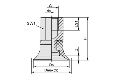 PFYN 40 NBR-55 G1/8-IG > Vacuum Suction Cups | Schmalz