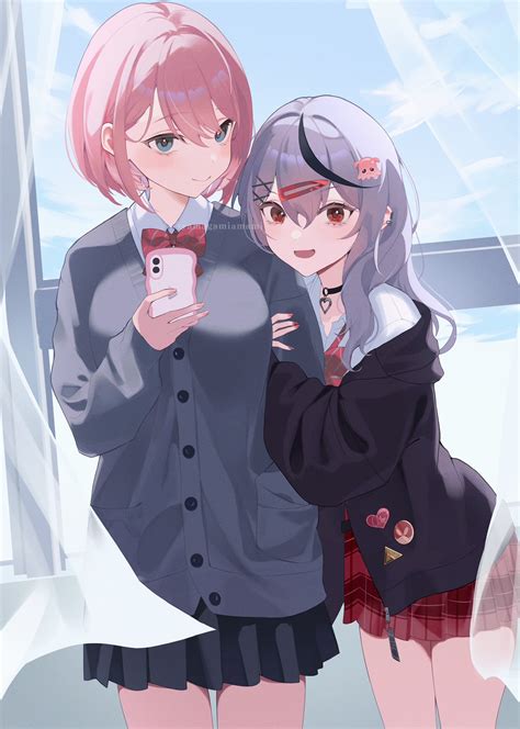 Sakamata Chloe Takane Lui And Sakamata Chloe Hololive Drawn By Yamagamiamami Danbooru