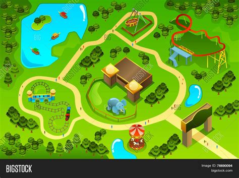 Map Amusement Theme Vector Photo Free Trial Bigstock