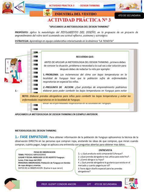 Practica Califi De Design Thinking Pdf Ropa