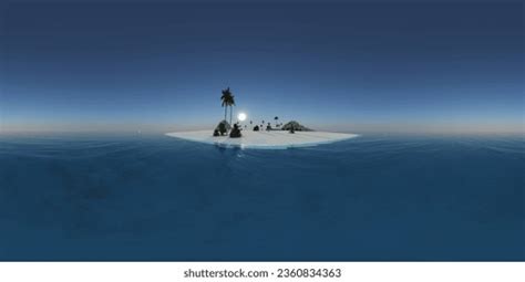 일몰에 야자수가 있는 열대 섬 Hdri 스톡 일러스트 2360834363 Shutterstock