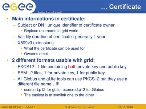 Grid Security M Jouvin C Loomis LAL Orsay Ppt Download