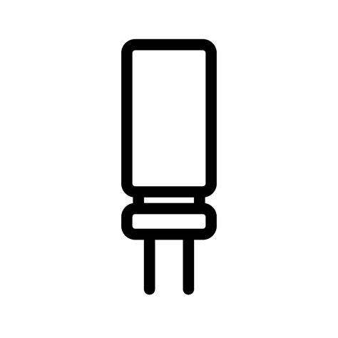 Simple Capacitor Icon Electronic Component Vector 26728541 Vector