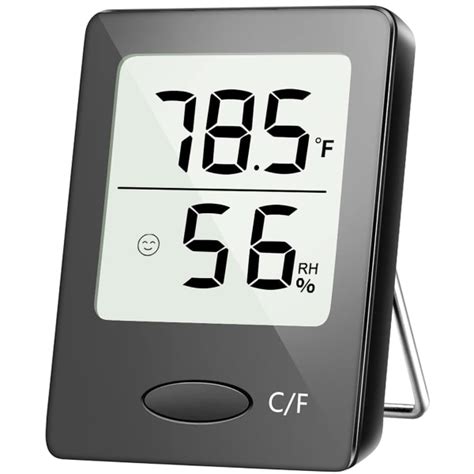 Digital termometer Hygrometer med tydlig LCD skärm Temperatur och
