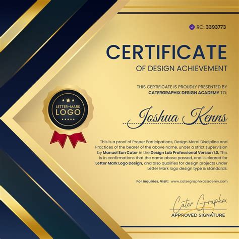 Our Logo Design Certificate From Cater Graphix Design Academy