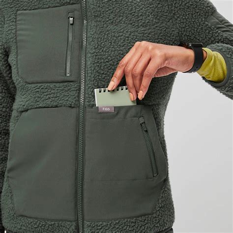 Womens On Shift™ Sherpa Jacket Moss · Figs