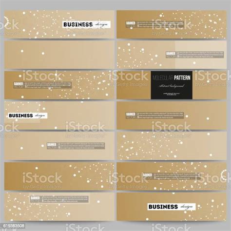Set Spanduk Modern Poligonal Abstrak Rendah Poli Latar Belakang Dengan