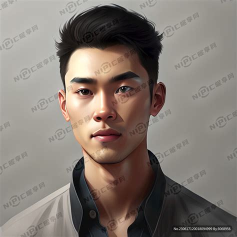 Ai创作图英俊男青年 昵图网