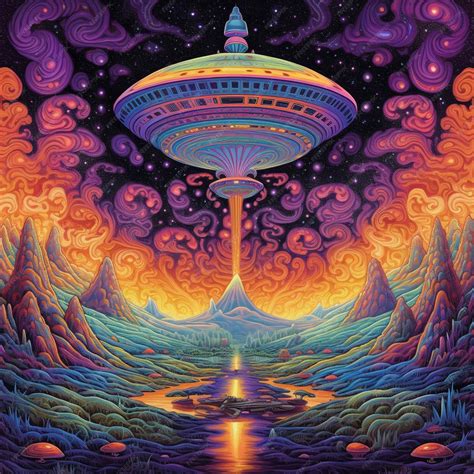 Premium Photo Psychedelic Hellucinogenic Dreamscape Spiritual Fantasy