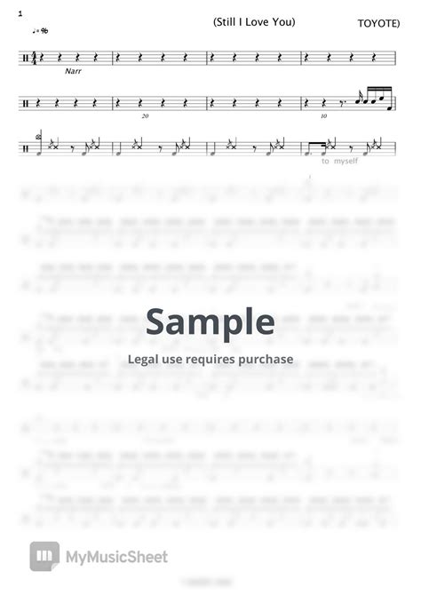토요태 스틸 아이 러브 유 Sheets by Gwon s DrumLesson