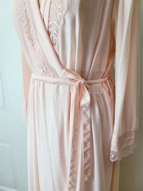 Romantic Vintage Ballet Pink Nightgown Peignoir Set Gem