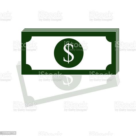 Icône De Billet De Banque De Dollar Symbole Dargent Isolé Illustration