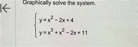 Solved Graphically Solve The Systemyx2 2x4yx3x2 2x11