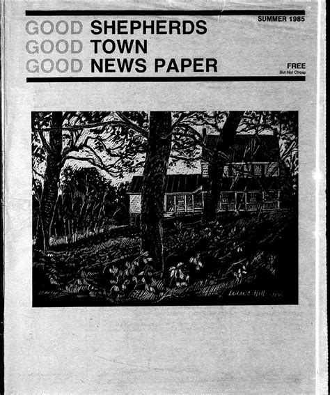 Summer 1985 Shepherdstown Good News Paper