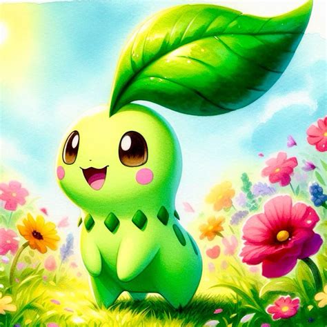 Chikorita Pokemon Sketch Pokémon Species Cute Pokemon