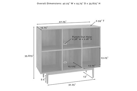 Liam Black 6 Cube Bookcase