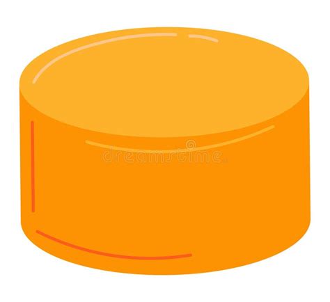 Orange Cylindrical Shape With Light And Shadow Effects Simple