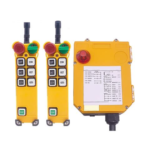 F24 6d 6 Buttons Industrial Wireless Radio Crane Remote Control Double