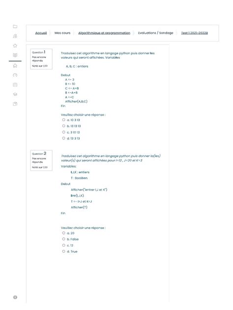 Test Algo Pdf