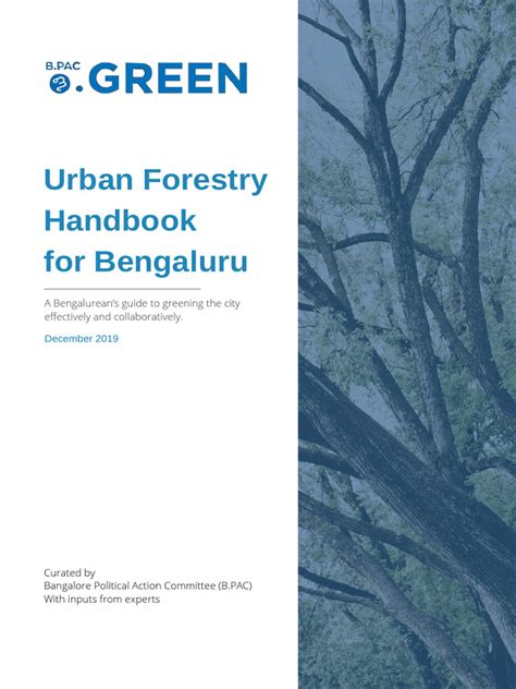 Urban Forestry Handbook For Bengaluru 201912 Pdf Green