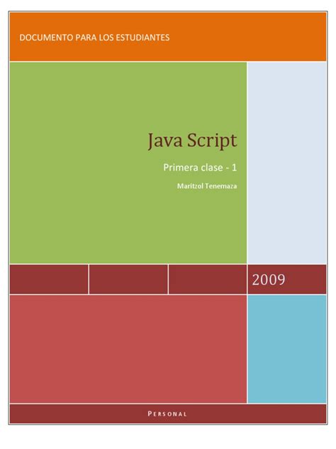 java script primera clase descargar gratis pdf script java java
