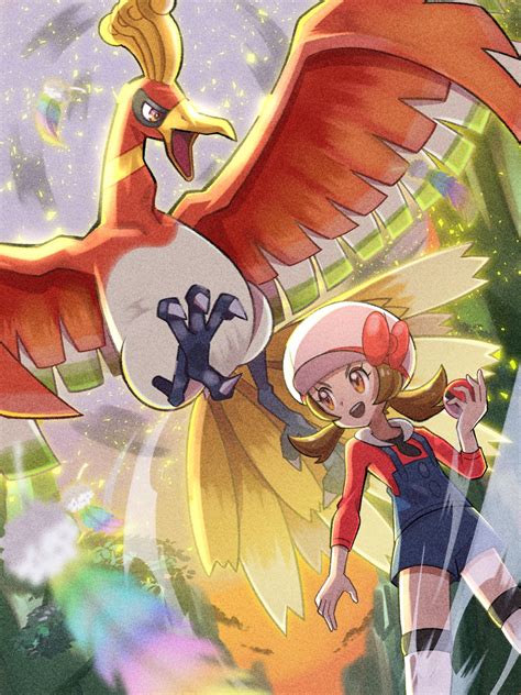 Lyra And Ho Oh Pokemon And 1 More Drawn By Inanaumi Danbooru