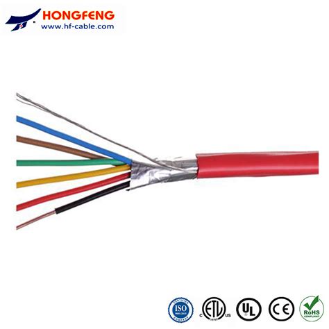 Unshieldshield Copper Wire 2 Core Copper 20 12awg Red Fire Alarm Cable