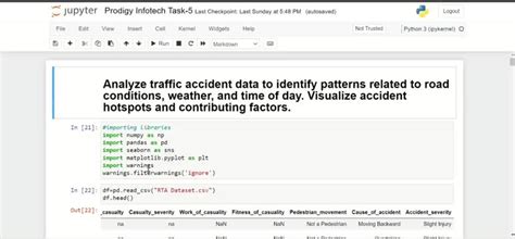 Learned Traffic Accident Data From Prodigy Infotech Tanishk Patil