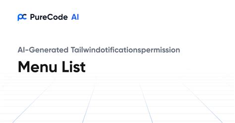 Build Great Tailwindotificationspermission Menu List Components Faster