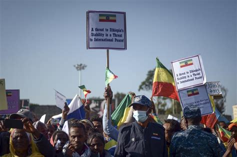 Ethiopians Protest Against Outsiders Amid Tigray Conflict
