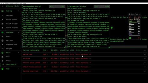 Bitburner Gameplay Stock Market And Nuke Servers Scripts Javascript