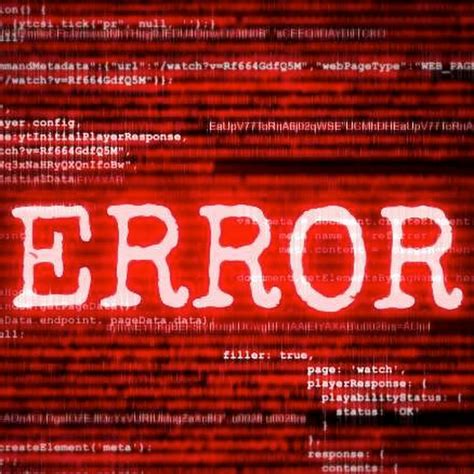 Resolved Error Youtube