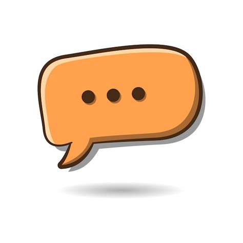 Premium Vector Orange Speech Bubble Cartoon Style