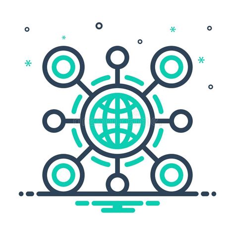 Mix Icon For Network Building Connection And Connect Stock Vector Illustration Of Shape Icon