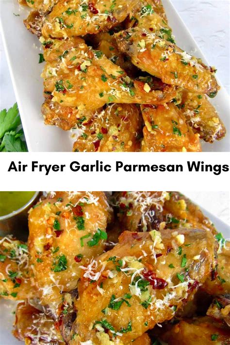 Air Fryer Garlic Parmesan Wings Yanny Bakes