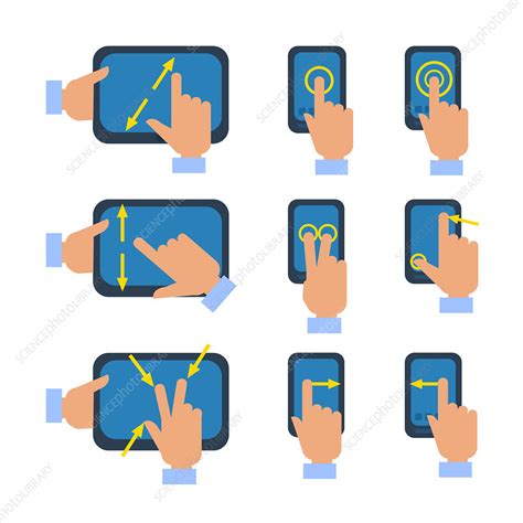 Touchscreen Hand Gestures Illustration Stock Image F019 9894