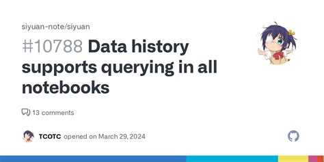 Data History Supports Querying In All Notebooks · Issue 10788 · Siyuan Notesiyuan · Github