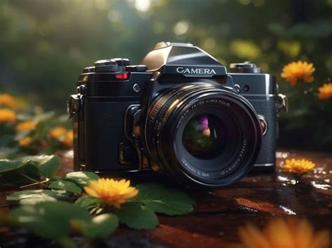 Premium Photo Camera Equipment Capturing A Single Macro Object