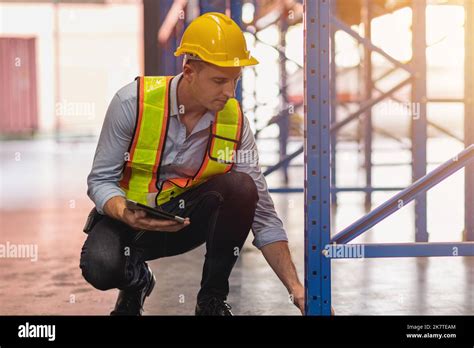 Warehouse Engineer Builder Check Cargo Metal Rack Shelf Setup Loading
