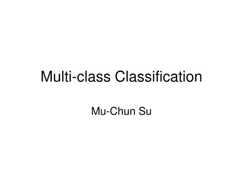 PPT Multi Class Classification Methods Overview PowerPoint
