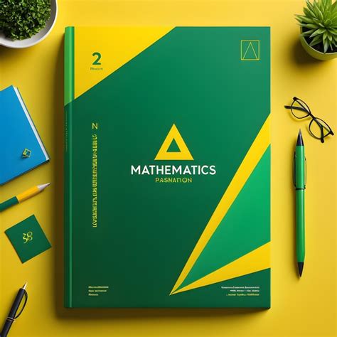 A Green And Yellow Book With The Word Math On It Premium Ai Generated