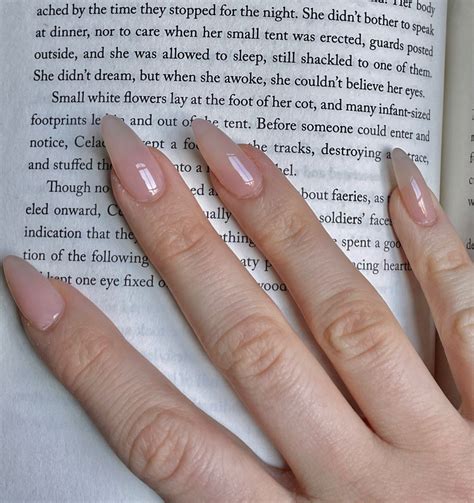 Natural Looking Acrylic Nails Natural Color Nails Natural Almond