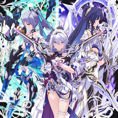 【崩溃3rd Mmd】基亚安娜先生布罗尼亚先生芽衣先生 崩壊3rd 崩坏3rd 插画世界