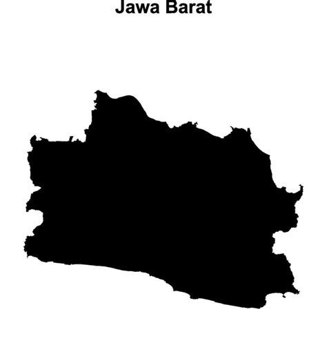 Jawa Barat Outline Map 45844598 Vector Art At Vecteezy