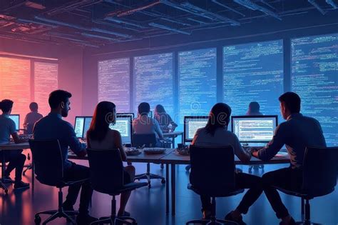 Community Of Open Source Software Stock Illustration Illustration Of