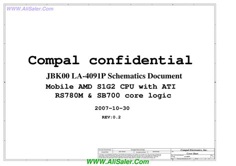 HP Pavilion DV7 AMD Compal LA 4091P JBK00 UMA Rev 0 2 Schematics