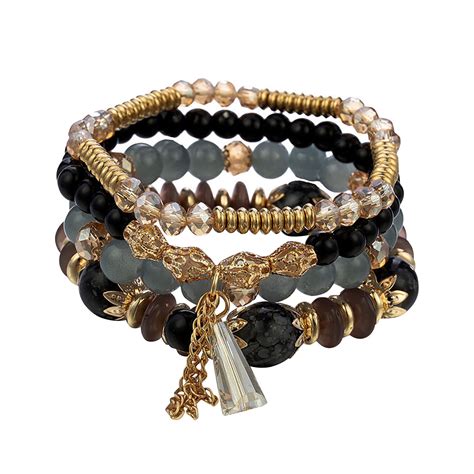 Stackable Bead Bracelets Ladies Bridesmaid Necklaces Mens Stretch