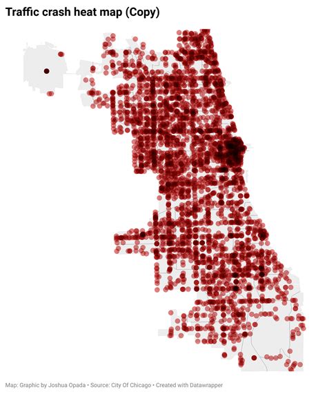 Chicago Traffic Crashes A Heat Map To Show Where Most Accidents By Joshua Opada Medium