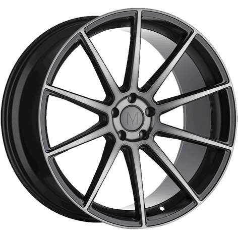 Mandrus By Wheelpros Klass Gloss Gunmetal W Machined Tinted Face